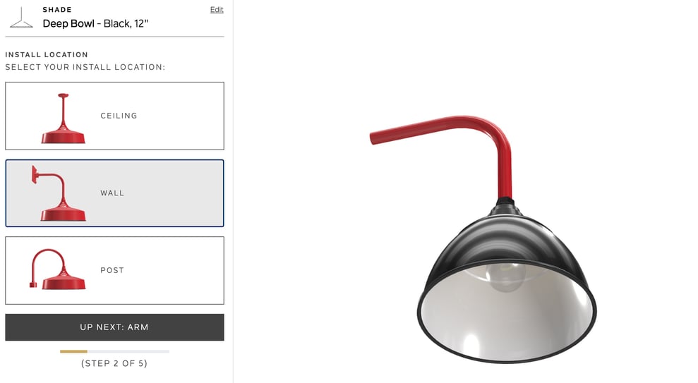 3D Configurator for Lighting